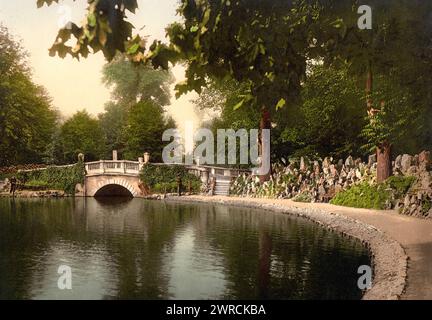 Pittville Gardens, Cheltenham, England - Photochrom XIXth century Stock ...
