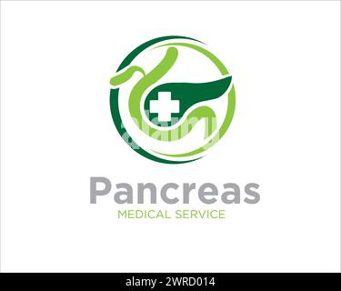 pancreas health logo designs for medical service logo Stock Vector ...