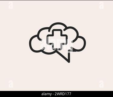 cross mind health care logo for medical and clinic logo Stock Vector ...