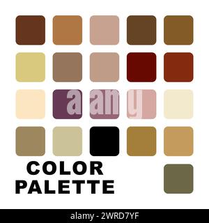 Vector illustration with palette. Color matching color palette. Fashion ...