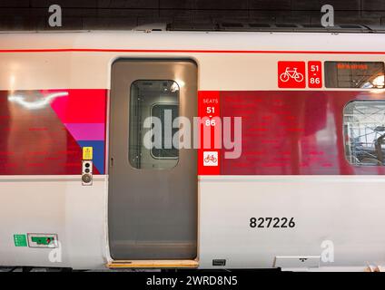 Carriage of stationary train in Waverley railway station, Edinburgh ...