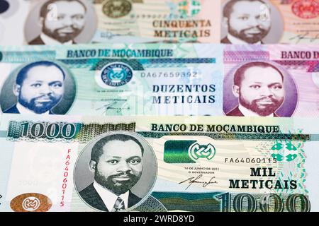 Mozambican money a business background Stock Photo - Alamy
