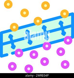 support machine svm algorithm color icon vector illustration Stock ...