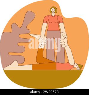 Shiatsu full body massage by professional therapist in spa. Design ...