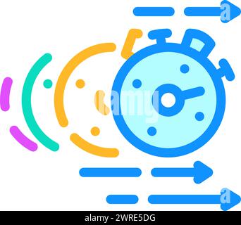 inertia time management icon color illustration Stock Vector Image ...