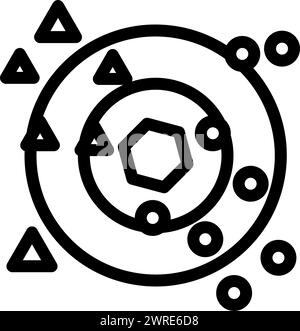 k nearest neighbors knn algorithm line icon vector illustration Stock ...