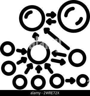 pagerank algorithm line icon vector illustration Stock Vector Image ...