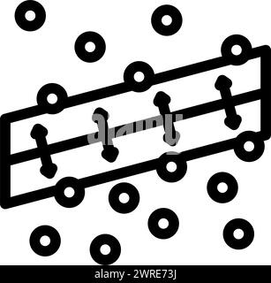 support machine svm algorithm line icon vector. support machine svm ...