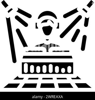 funk disco party glyph icon vector illustration Stock Vector Image ...
