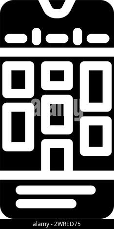 blocking app time management glyph icon vector illustration Stock ...