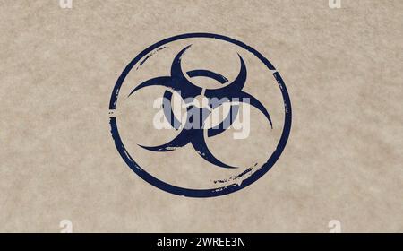 Biohazard warning stamp icons in few color versions. Biological hazard ...