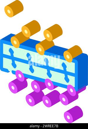 support machine svm algorithm isometric icon vector. support machine ...