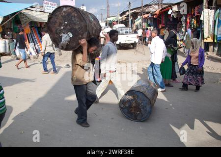The Merkato in Addis Ababa, the largest market in Africa, in Ethiopia ...