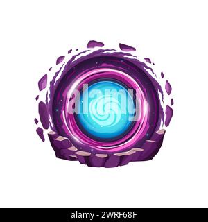 dimension magic door portal cartoon vector illustration Stock Vector ...