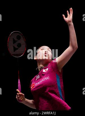 Denmark's Alexandra Boje during their doubles match with team mate ...