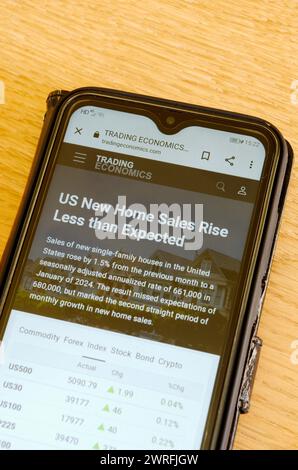 Mobile trading app on smartphone. Stock market, investment banner ...