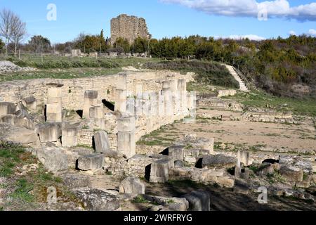 Eslava or Eslaba, Santa Criz roman city. Sanguesa region, Comunidad ...
