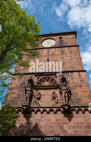 Heidelberg Castle, Heidelberg Schloss Gate or Clock Tower, Germany ...