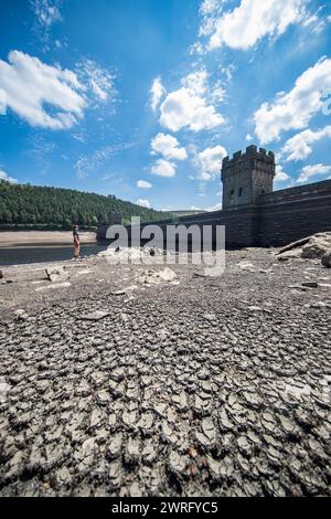 11/07/18 Howden reservoir and Dam. Water levels in the Derbyshire Peak ...