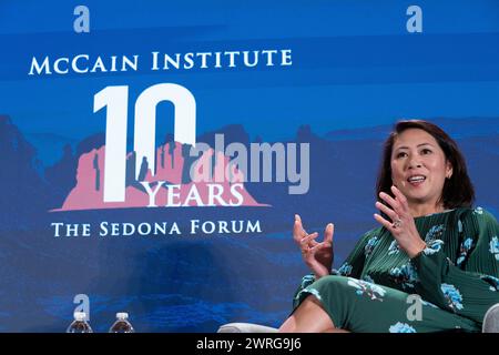 Congresswoman Stephanie Murphy speaks at the annual McCain Institute ...