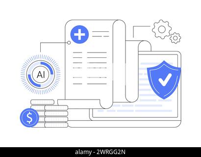 AI-Streamlined Medical Billing and Coding abstract concept vector ...