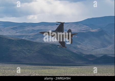 An F-16C Fighting Falcon assigned to the 706th Aggressor Squadron ...