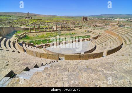 Ruins of the Roman theater in Timgad, Algeria Stock Photo - Alamy