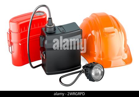 Self-contained self-rescue device, 3D rendering isolated on white ...