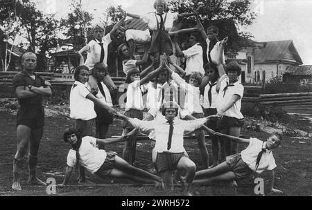 Young Soviet pioneer in uniform at school.The Vladimir Lenin All-Union ...