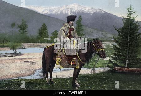 Altai man on horseback, Siberia, Russia Stock Photo - Alamy