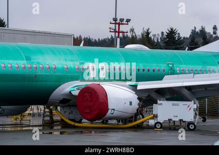 Renton, Washington, USA. 12th Mar, 2024. Boeing airplanes stand in ...