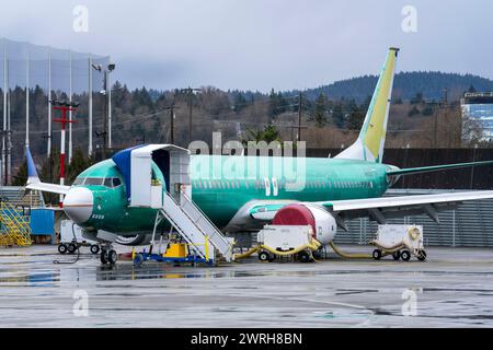 Renton, Washington, USA. 12th Mar, 2024. Boeing airplanes stand in ...