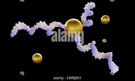 3d rendering of gold nanoparticles (AuNPs) can be used to deliver ...