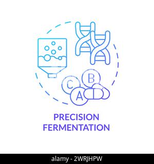 Precision fermentation blue gradient concept icons Stock Vector Image ...