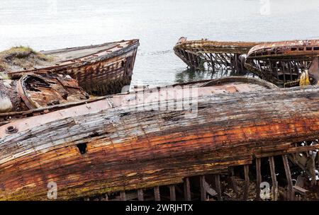 Cemetery of ships in the Murmansk region Stock Photo - Alamy