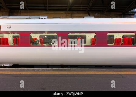Carriage of stationary train in Waverley railway station, Edinburgh ...