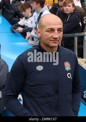 England's Coach Steve Borthwick before kick off during The Calcutta Cup, Guinness Men's Six ...
