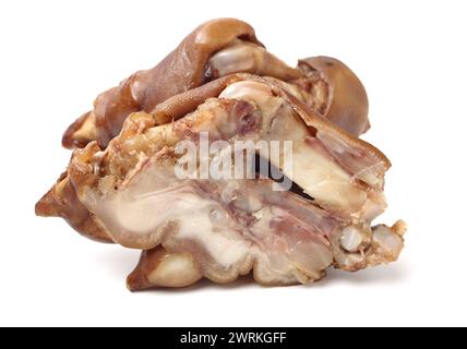 fresh pig trotter on white background Stock Photo - Alamy