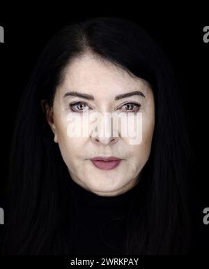Marina Abramovic during a preview of her exhibition in the Stedelijk ...
