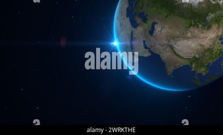 Realistic Earth Rotation from Cosmos Stock Photo - Alamy
