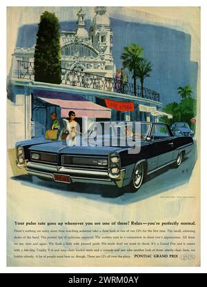 Pontiac Grand Prix - Vintage press car advertising Stock Photo - Alamy