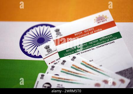 Indian Aadhaar card from Unique Identification Authority of India on ...