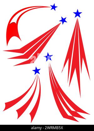 Symbols USA stars and stripes banner eagle national bird and liberty ...