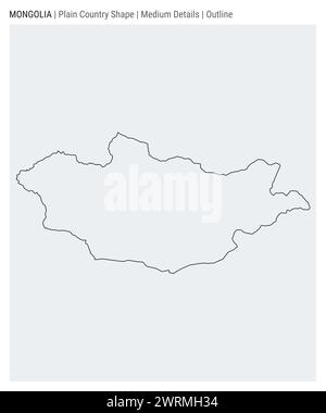 Mongolia Map Outline Silhouette Stock Vector Image & Art - Alamy