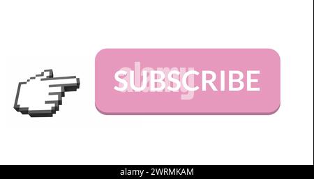 Subscribe icon. Internet button on white background Stock Photo - Alamy