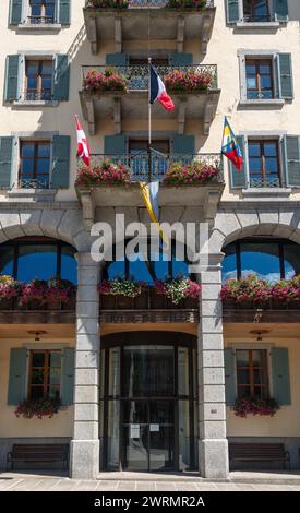 town hall, Chamonix, French Alps, Haute-Savoie, France, Europe Stock ...