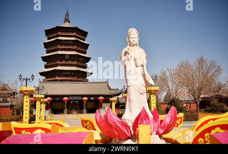 Wooden pagoda, the oldest and tallest wooden structure in China, Liao ...