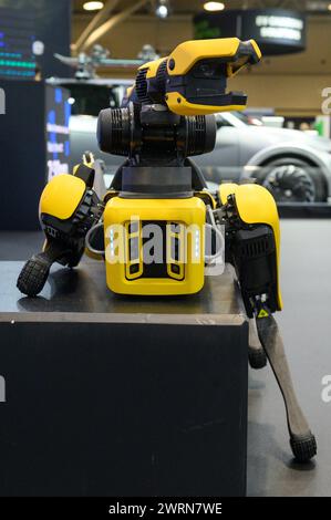 Boston Dynamics robots at the Hyundai presentation during Media Days at ...