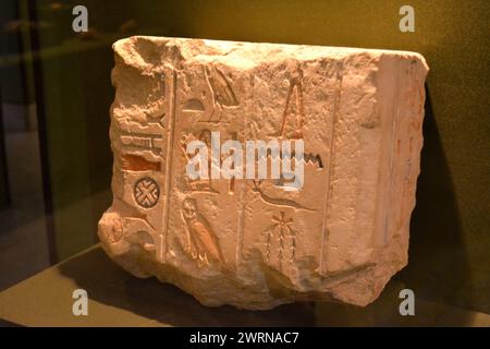 Cairo, Egypt, January 7 2023: A mass block of stone of middle kingdom ...