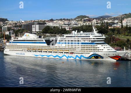Cruise ship Aida Mar alongside in Funchal, Madeira in March 2024 Stock ...